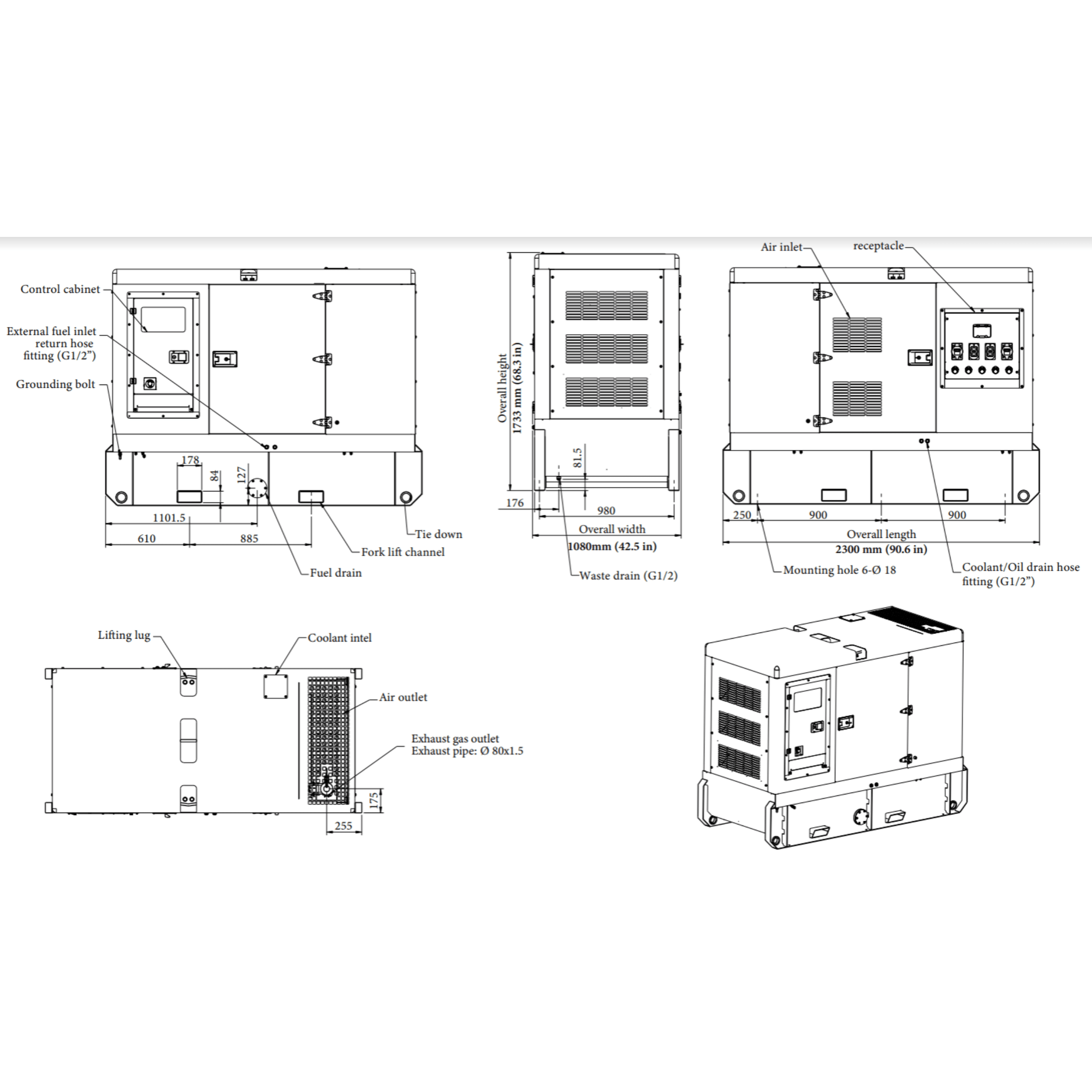 General Power 49 KW Towable Diesel Generator — A Sunset Event